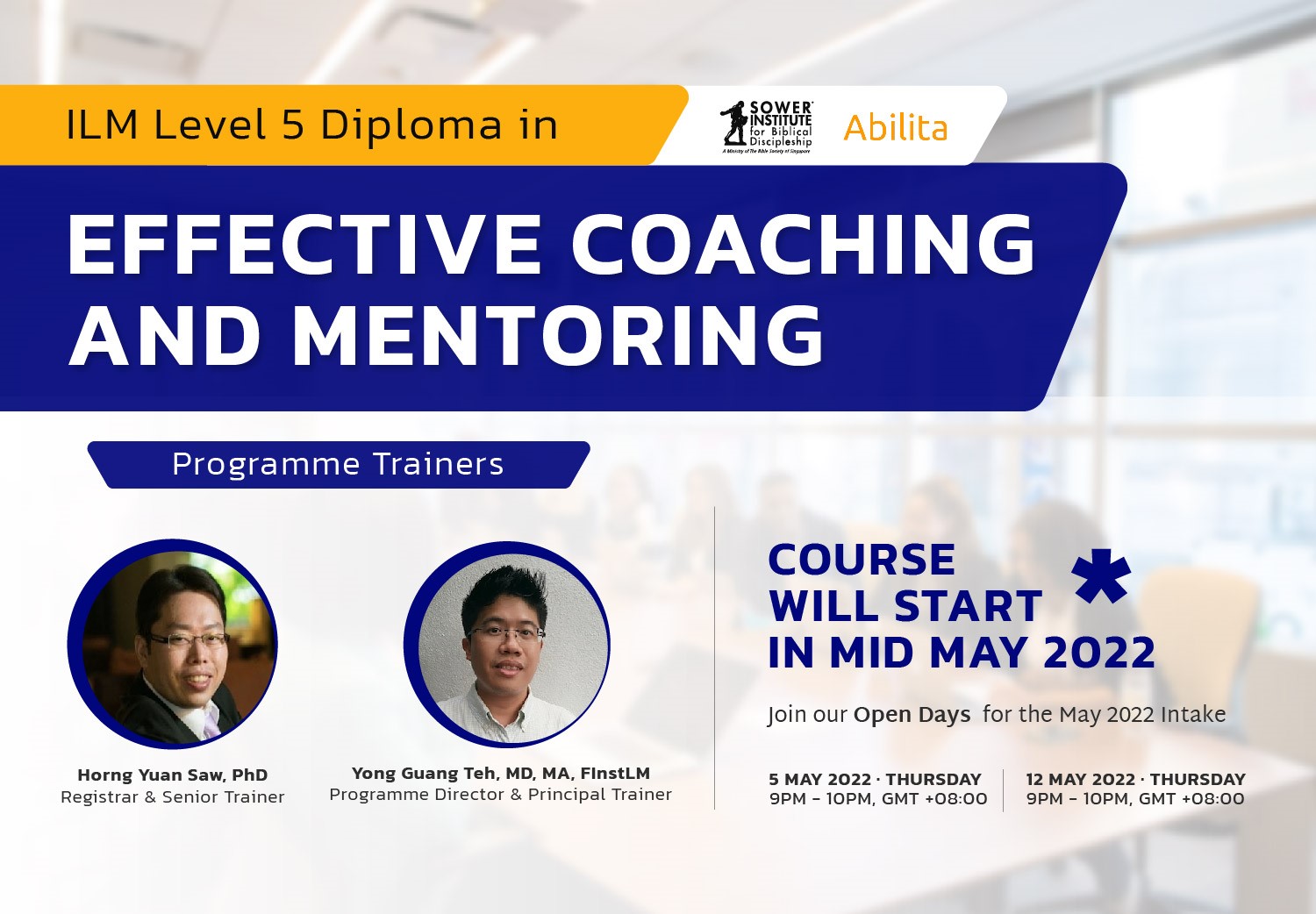 [May 5 & 12, 2022] NEW Course by SIBD: ILM Level 5 Diploma in Effective ...